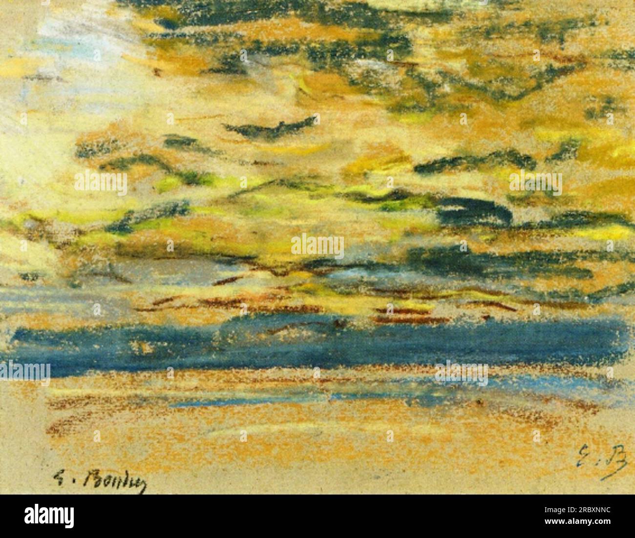 Sky 1863; France by Eugene Boudin Stock Photo - Alamy