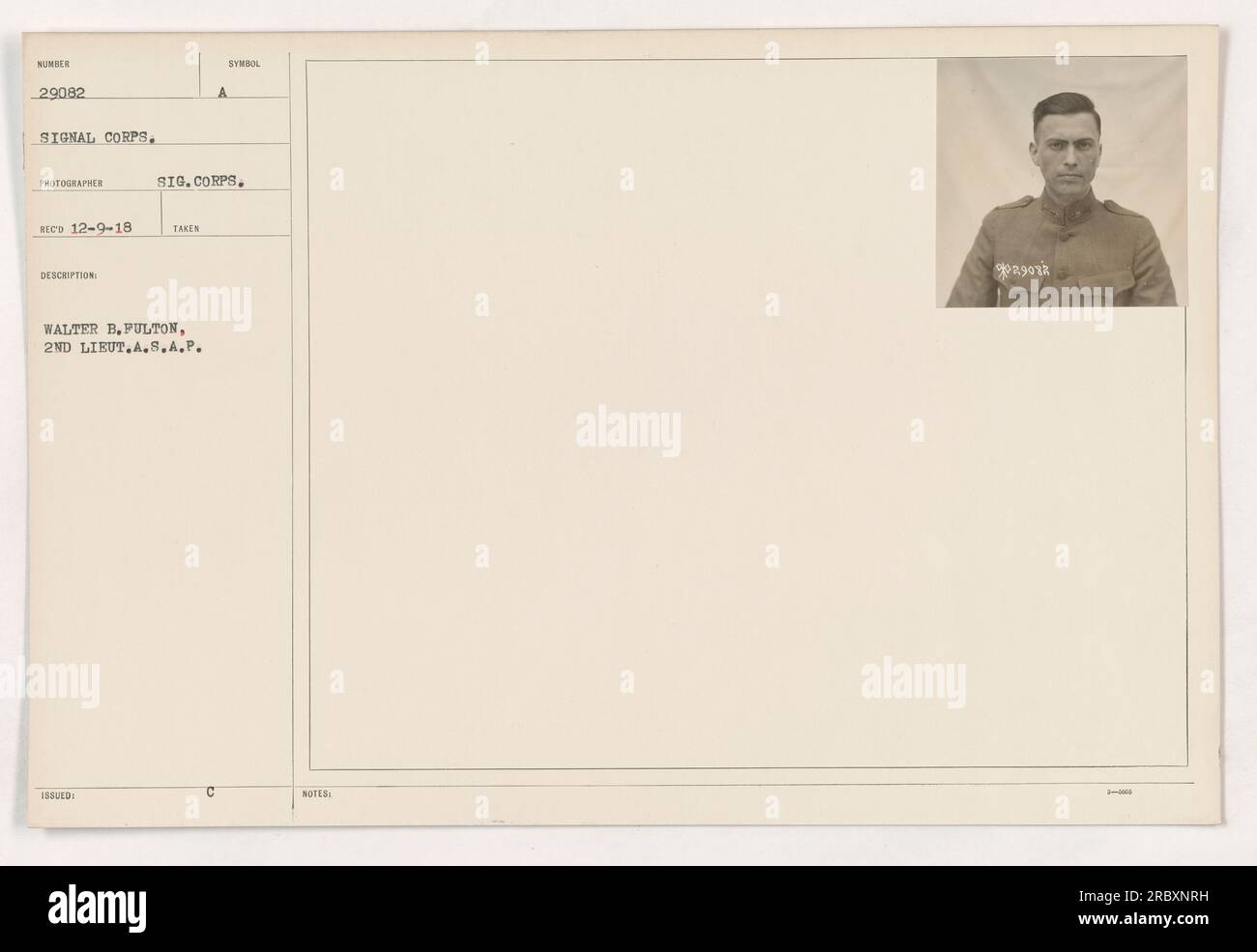 A black and white photograph showing Lieutenant Walter B. Pulton, a ...