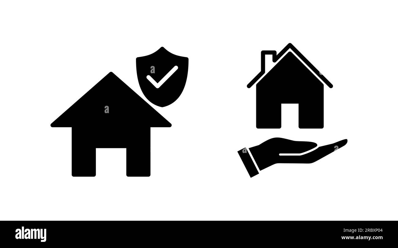 Home insurance icon vector. home shield protect logo Stock Vector Image ...