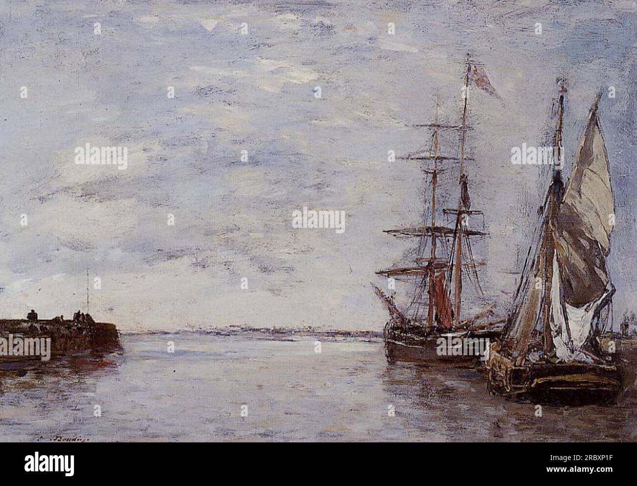 The Port at Deauville by Eugene Boudin Stock Photo - Alamy