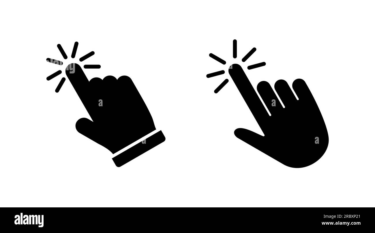 hand click icon vector. clicking finger icon. pointer icon Stock Vector ...