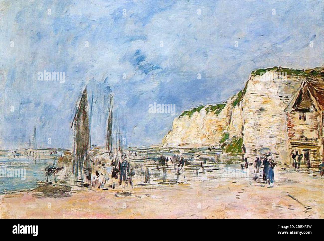 The Cliffs at Dieppe and the 'Petit Paris' by Eugene Boudin Stock Photo ...
