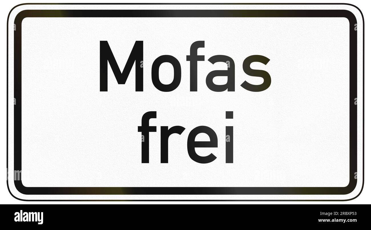 German traffic sign additional panel to specify the meaning of other ...