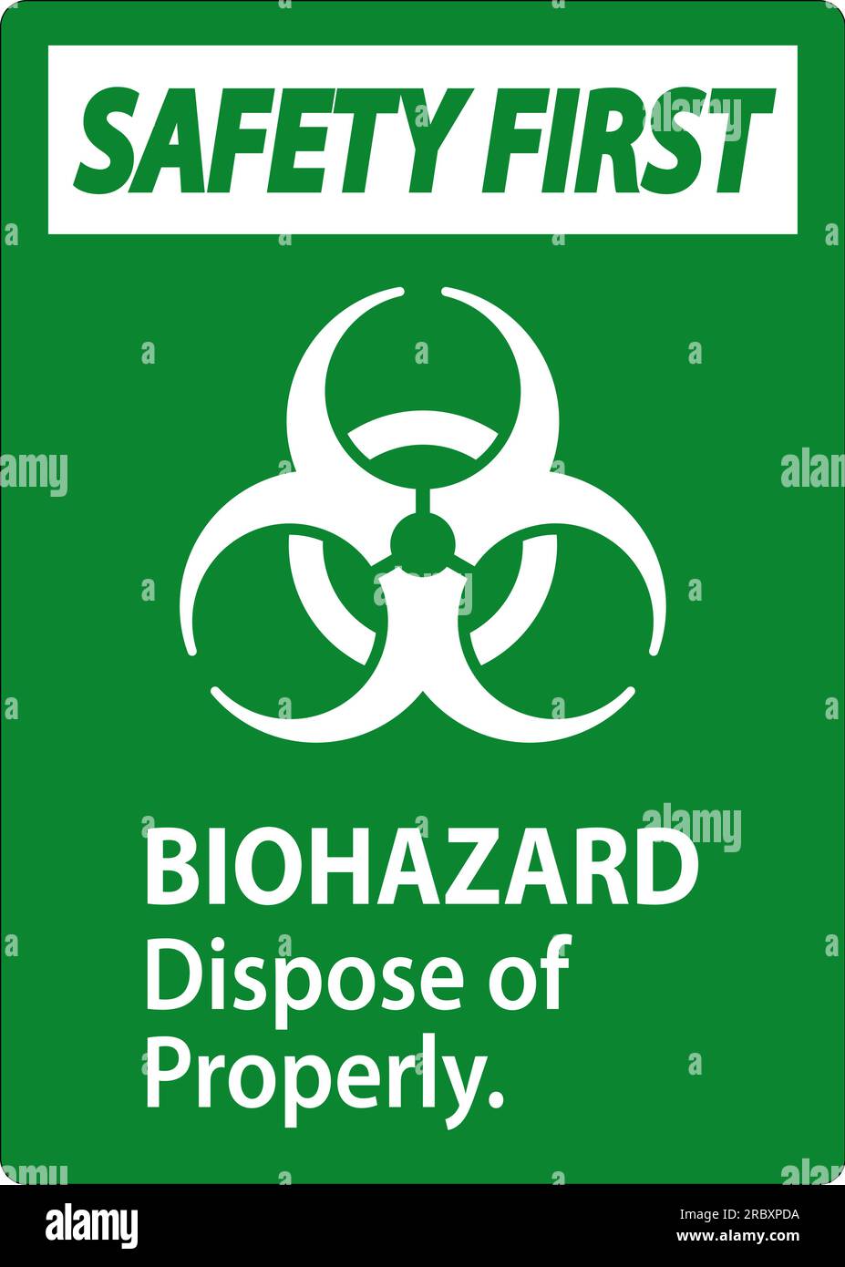 Biohazard Safety First Label Biohazard Dispose Of Properly Stock Vector ...