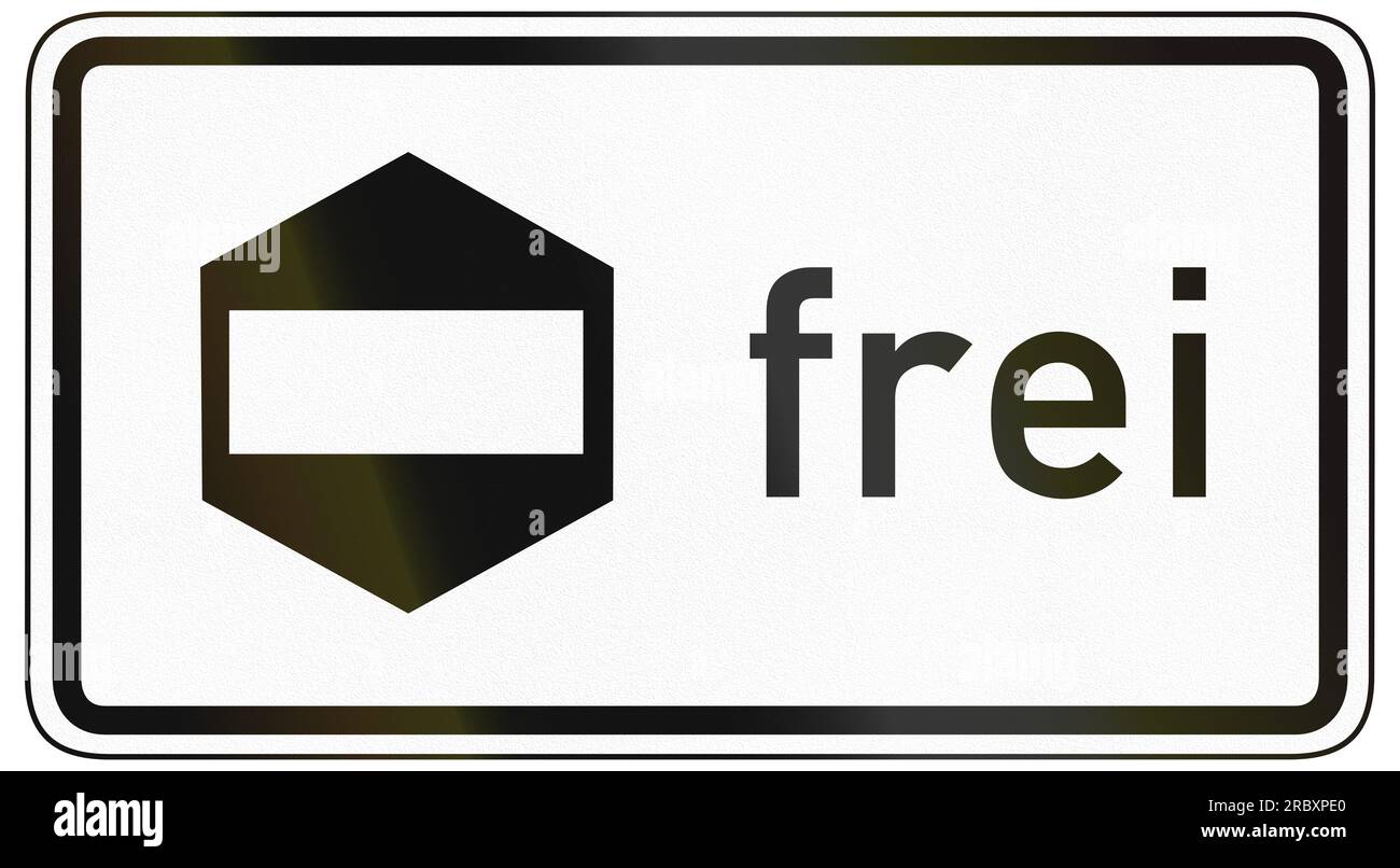 German traffic sign additional panel to specify the meaning of other ...