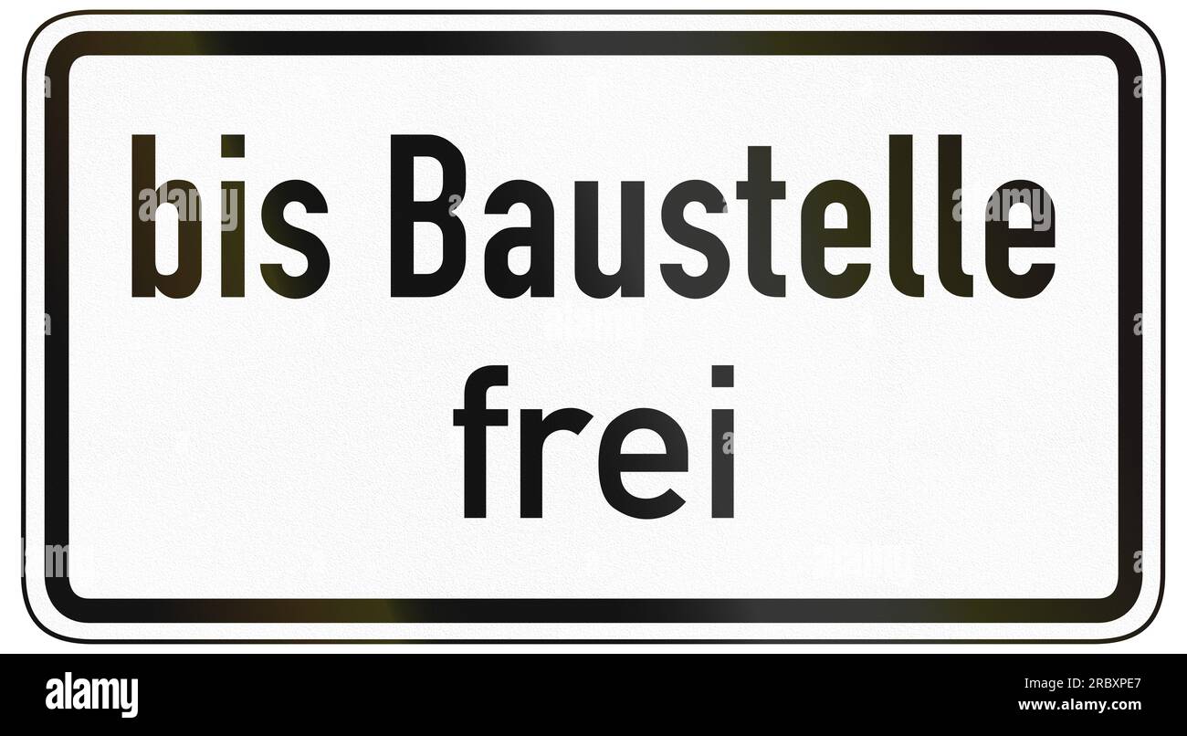 German traffic sign additional panel to specify the meaning of other ...