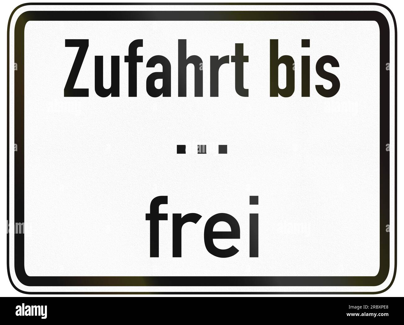 German traffic sign additional panel to specify the meaning of other ...