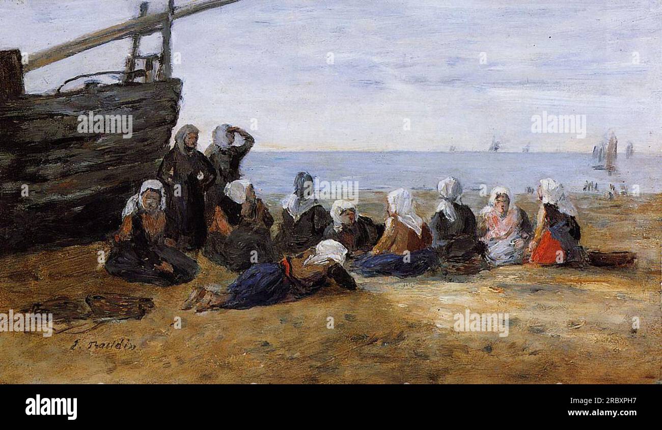 Group of fishwomen seated hi-res stock photography and images - Alamy