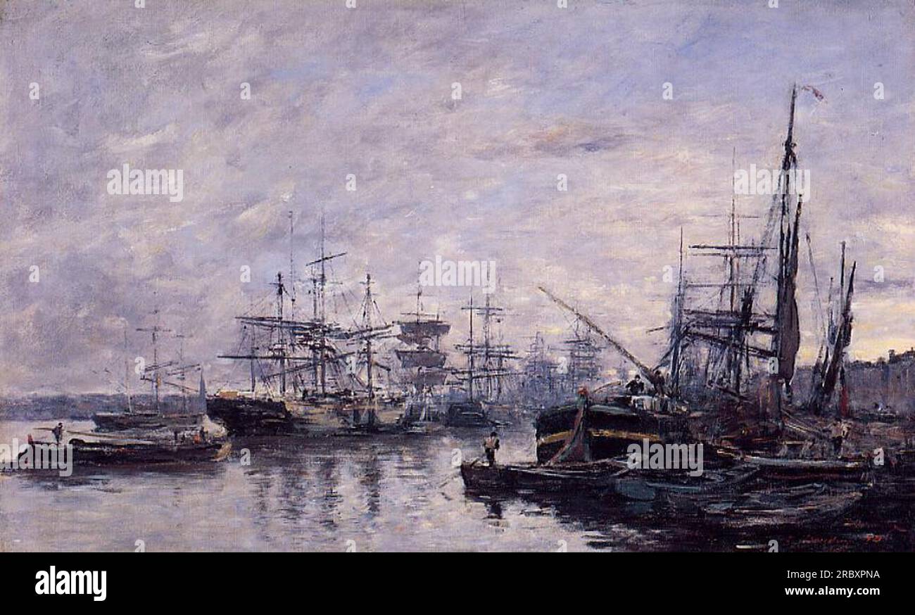 Bordeaux, the Port by Eugene Boudin Stock Photo - Alamy