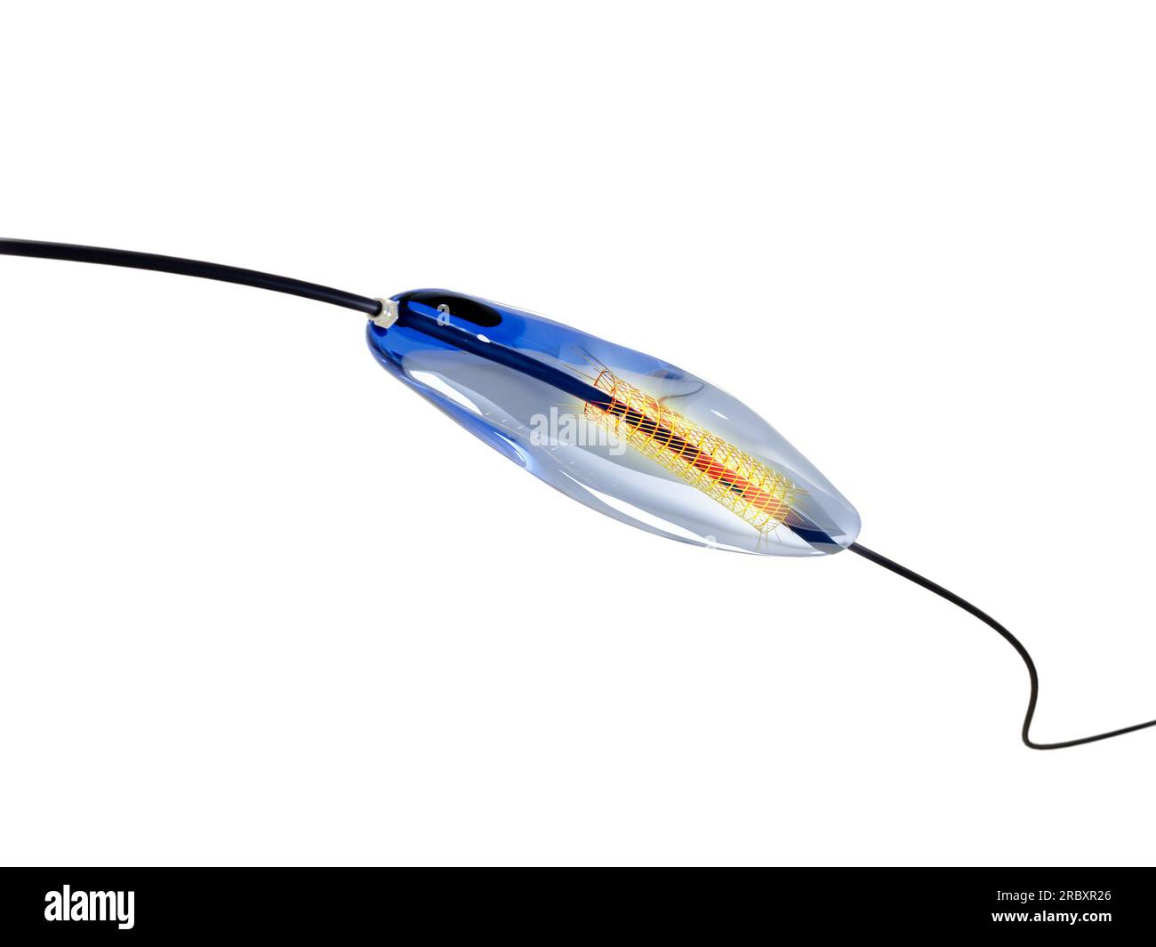 mesh metal nitinol self-expandable stent 3D rendering for endovascular ...