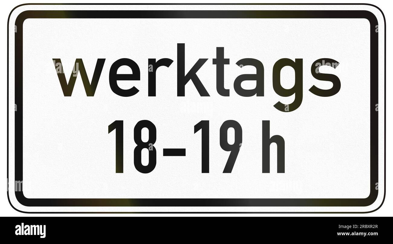 German traffic sign additional panel to specify the meaning of other ...