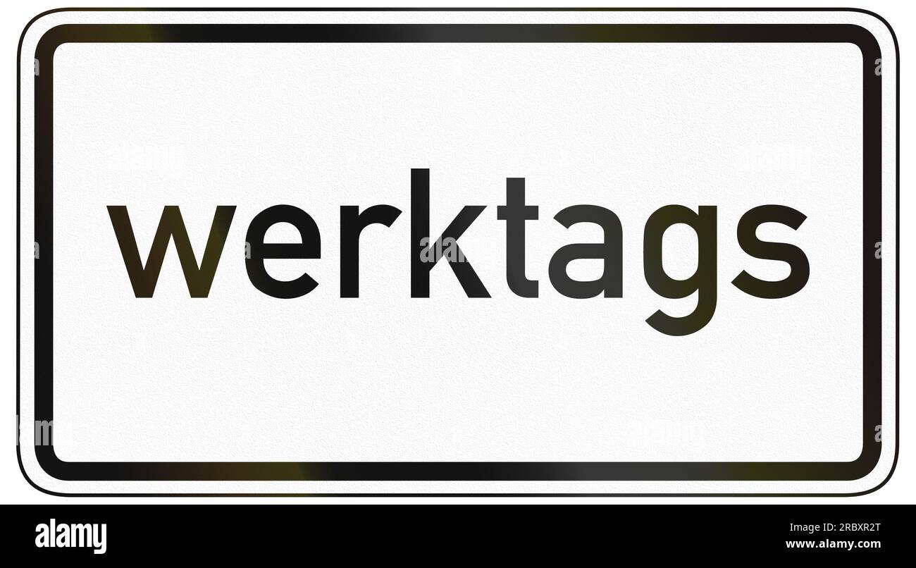 German traffic sign additional panel to specify the meaning of other ...