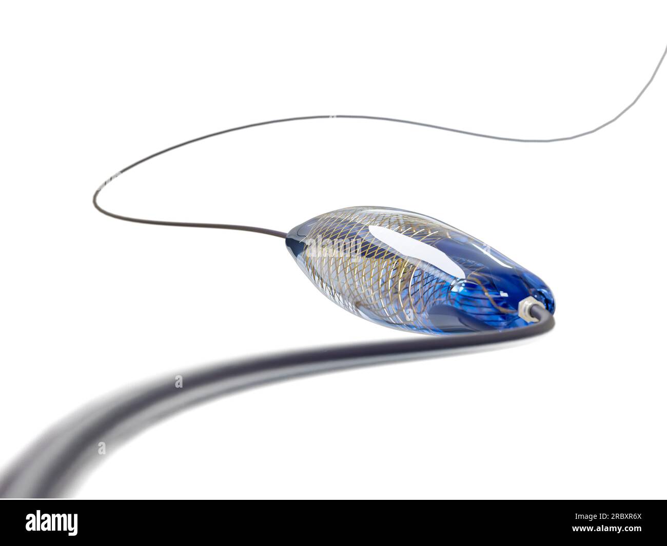 mesh metal nitinol self-expandable stent 3D rendering for endovascular ...