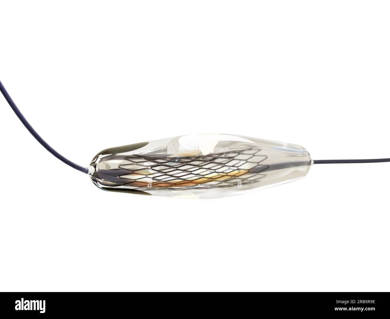 mesh metal nitinol self-expandable stent 3D rendering for endovascular ...