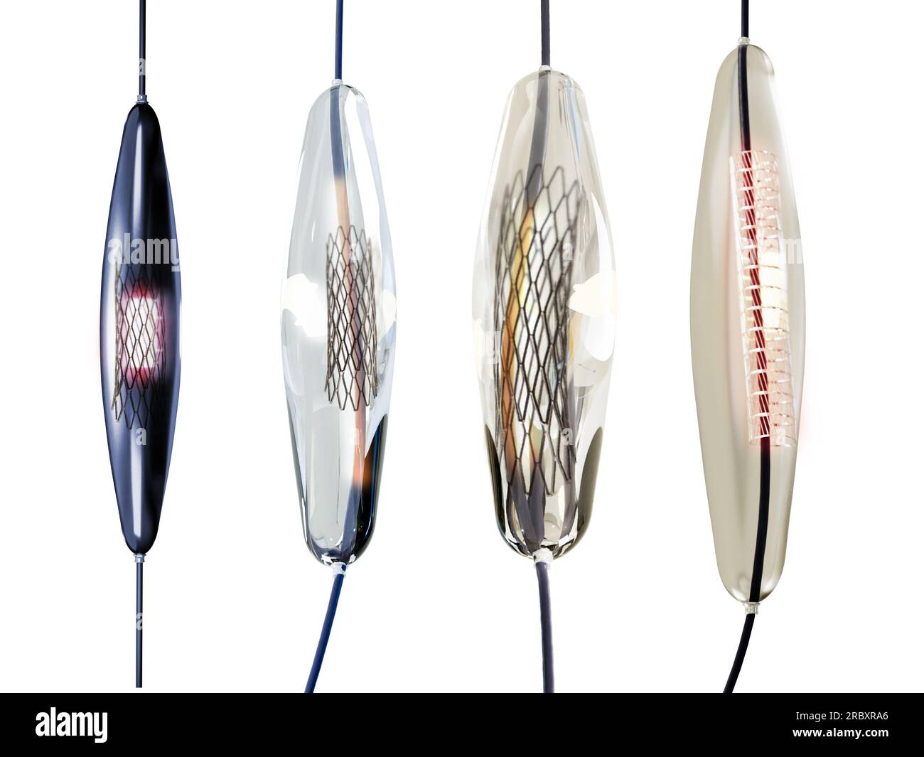 mesh metal nitinol self-expandable stent 3D rendering for endovascular ...