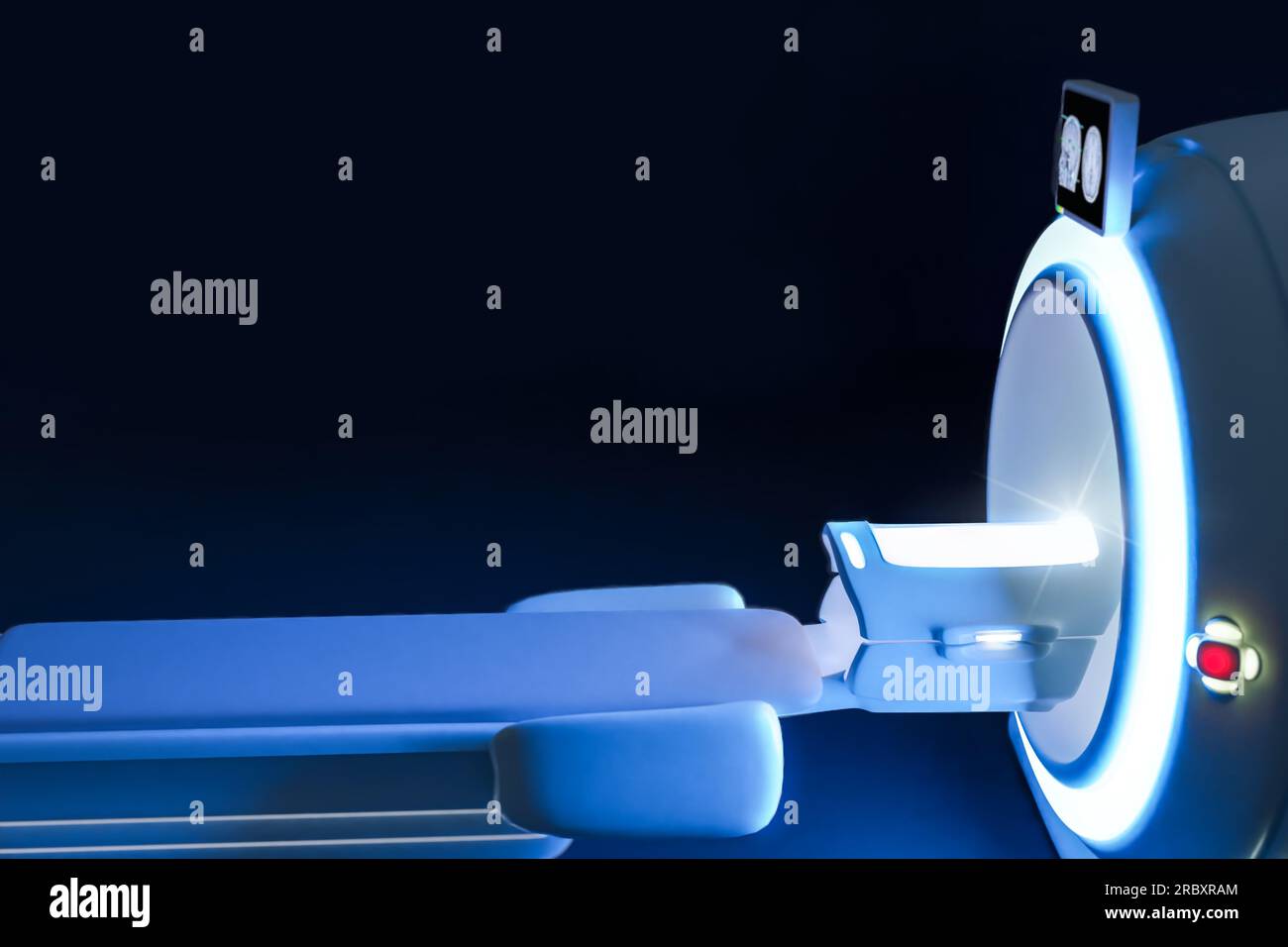 Side view of MRI SCANNER - Magnetic resonance imaging device in ...