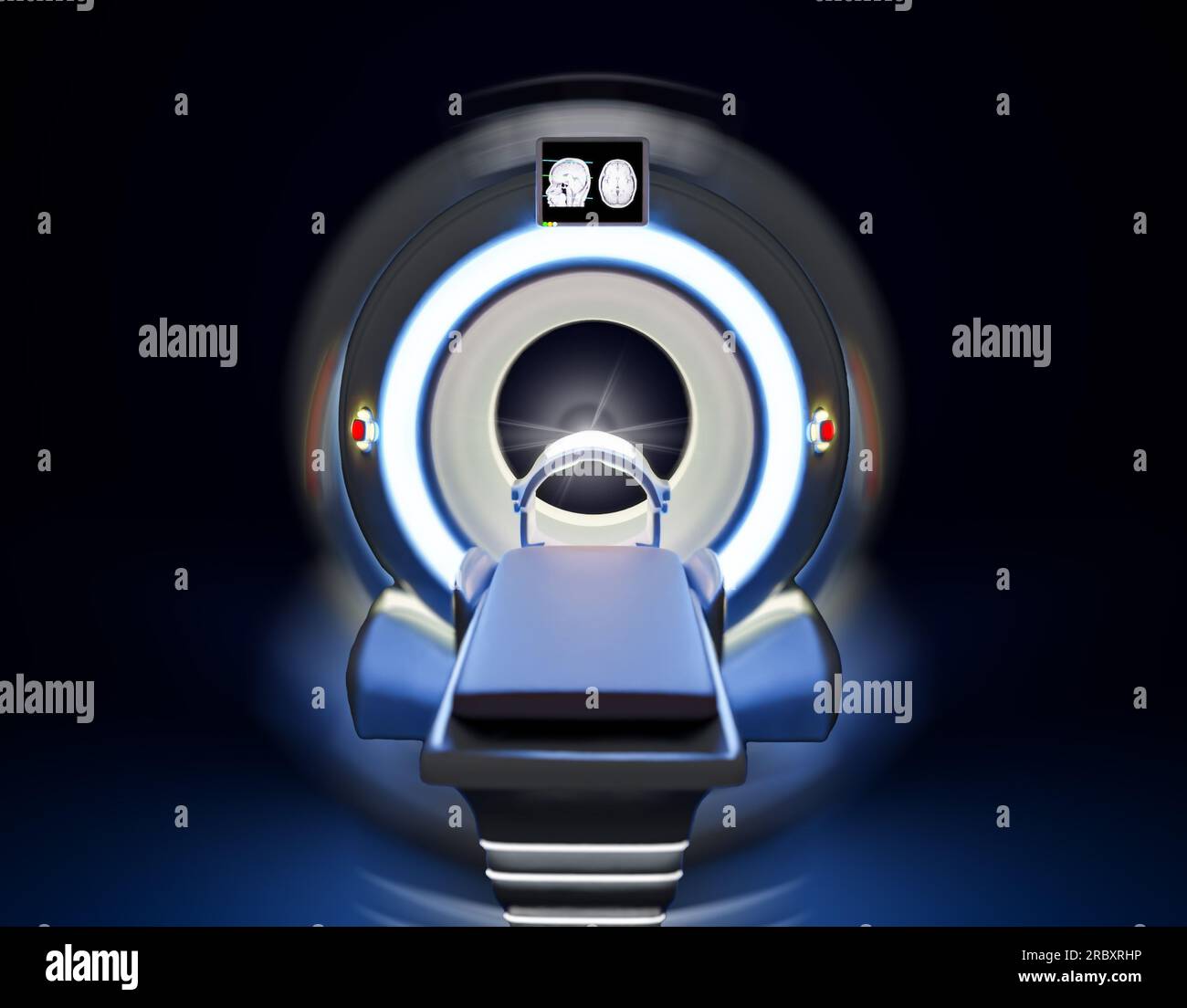 Fronr view of MRI SCANNER - Magnetic resonance imaging device in ...