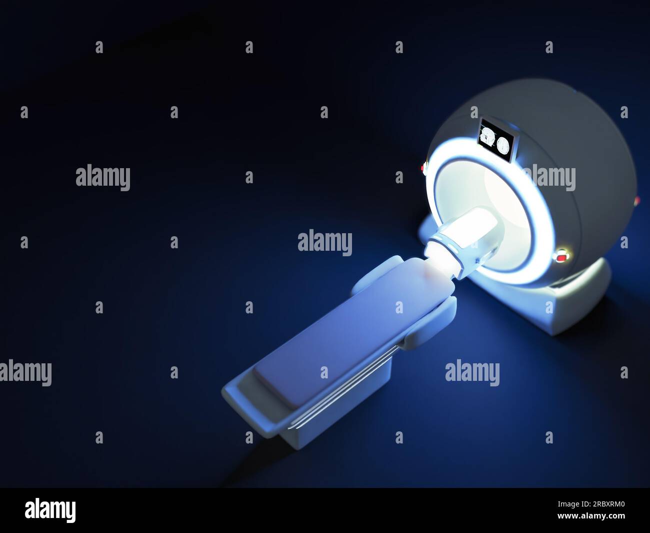 Top view of MRI SCANNER - Magnetic resonance imaging device in Hospital ...