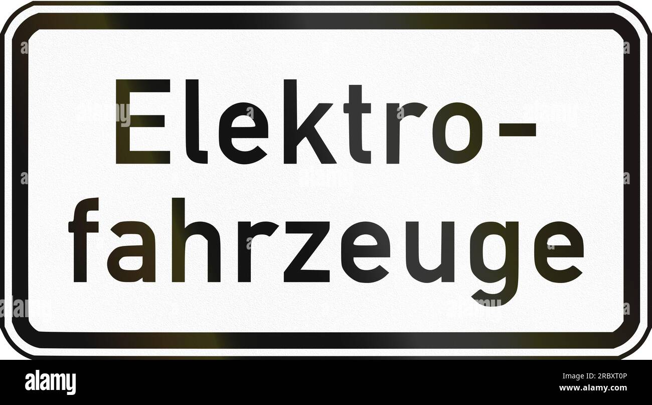 German traffic sign additional panel to specify the meaning of other ...