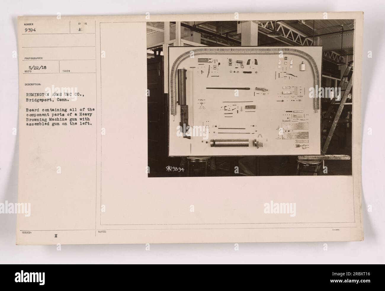 This image shows a Heavy Browning Machine gun being manufactured at ...