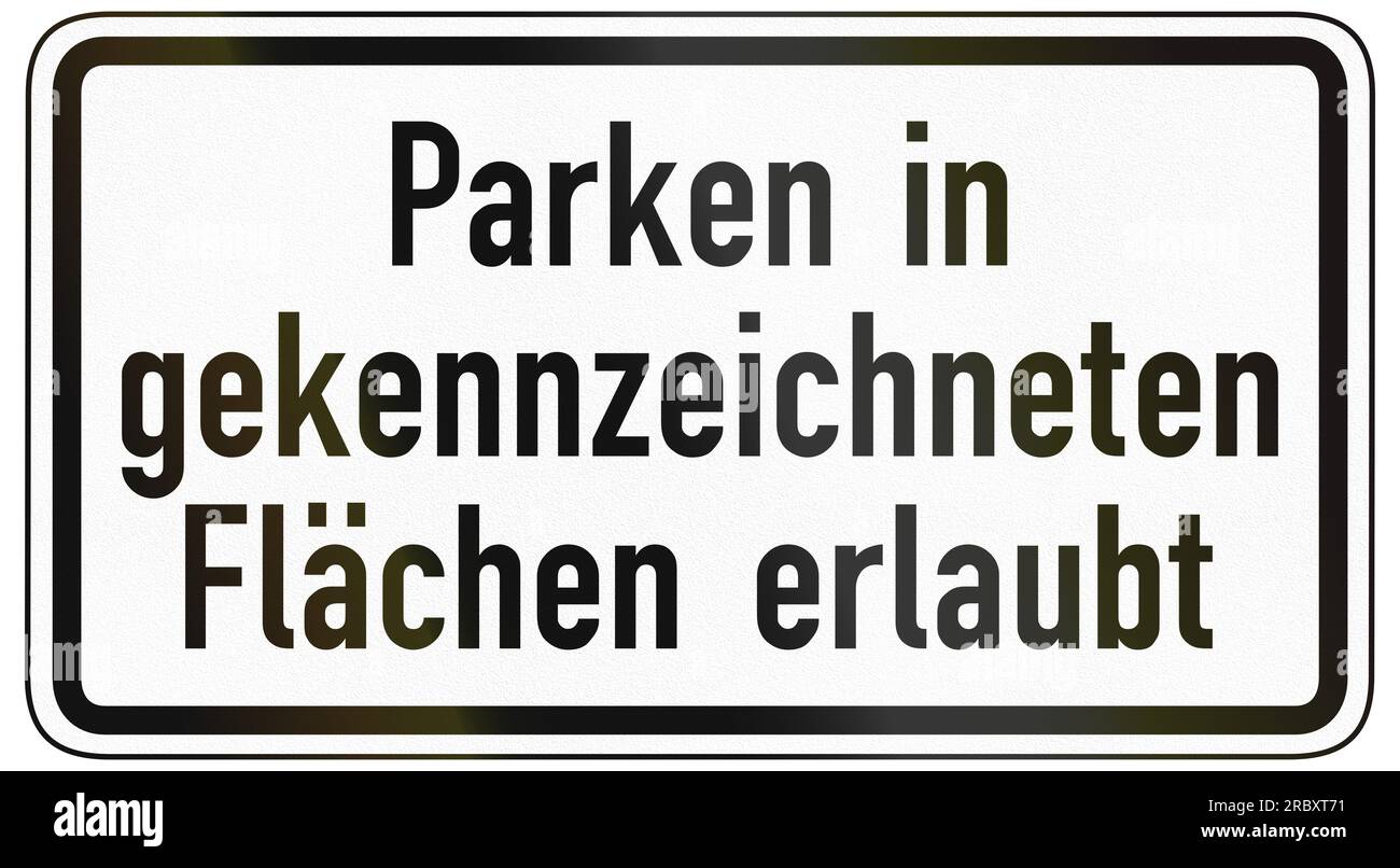 German traffic sign additional panel to specify the meaning of other ...