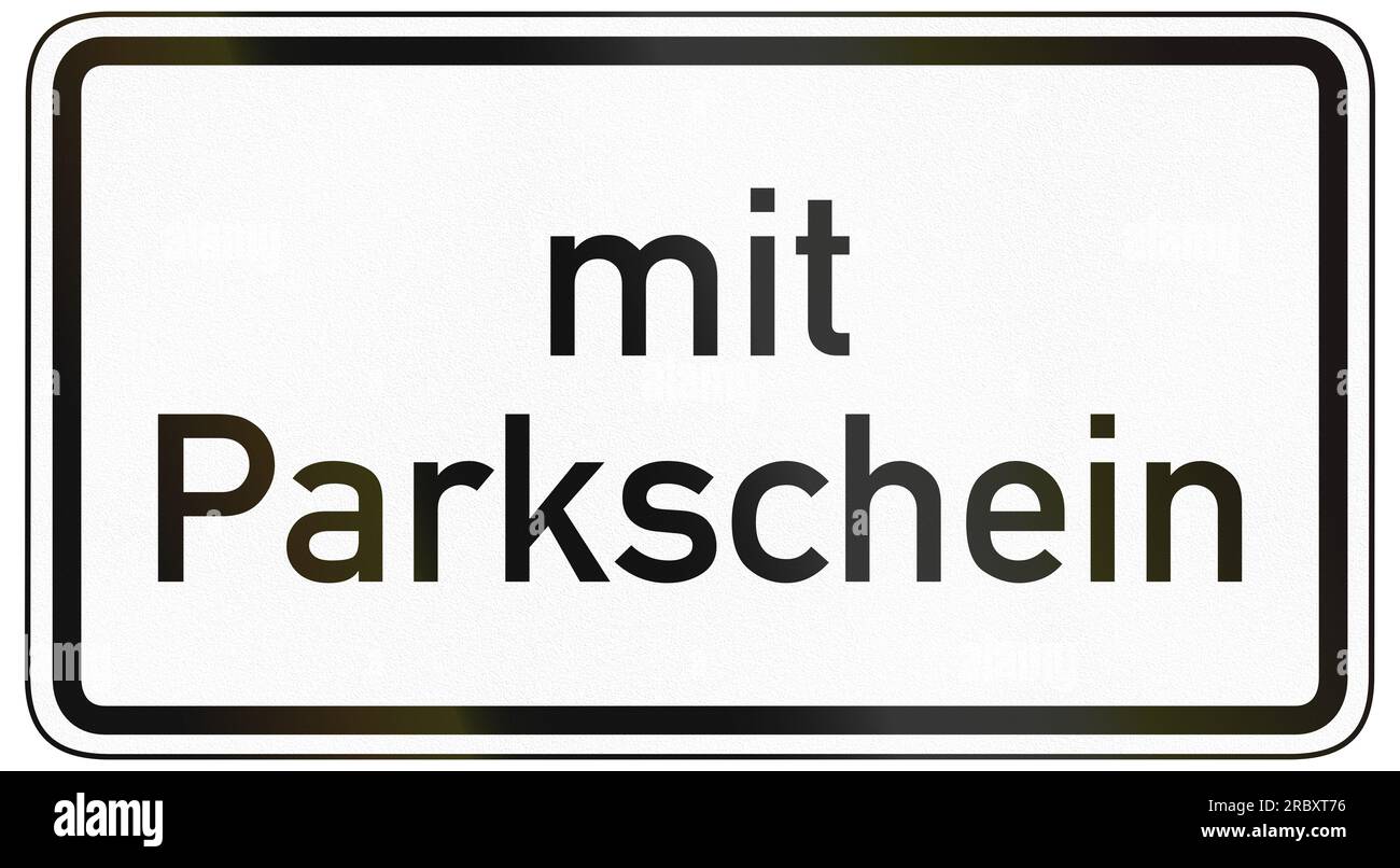 German traffic sign additional panel to specify the meaning of other ...