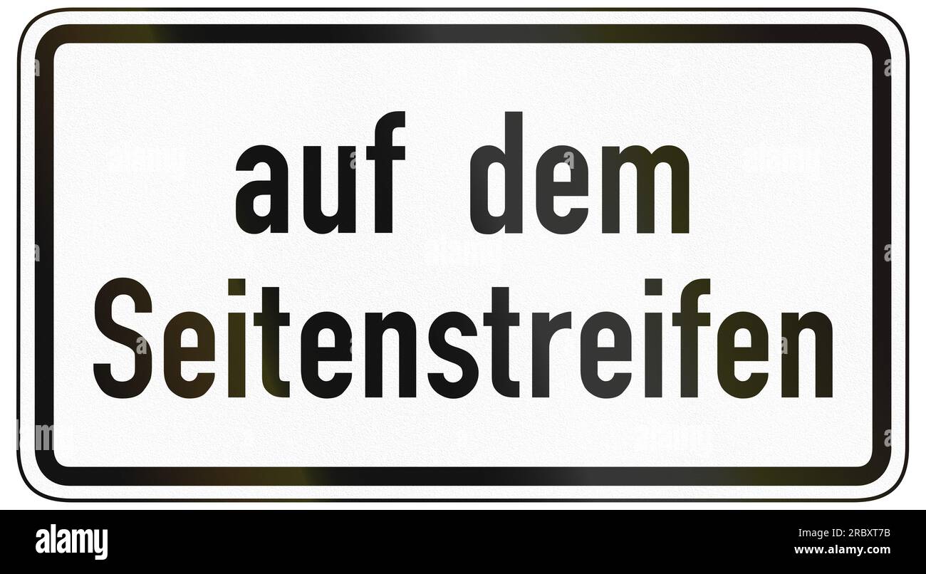 German traffic sign additional panel to specify the meaning of other ...