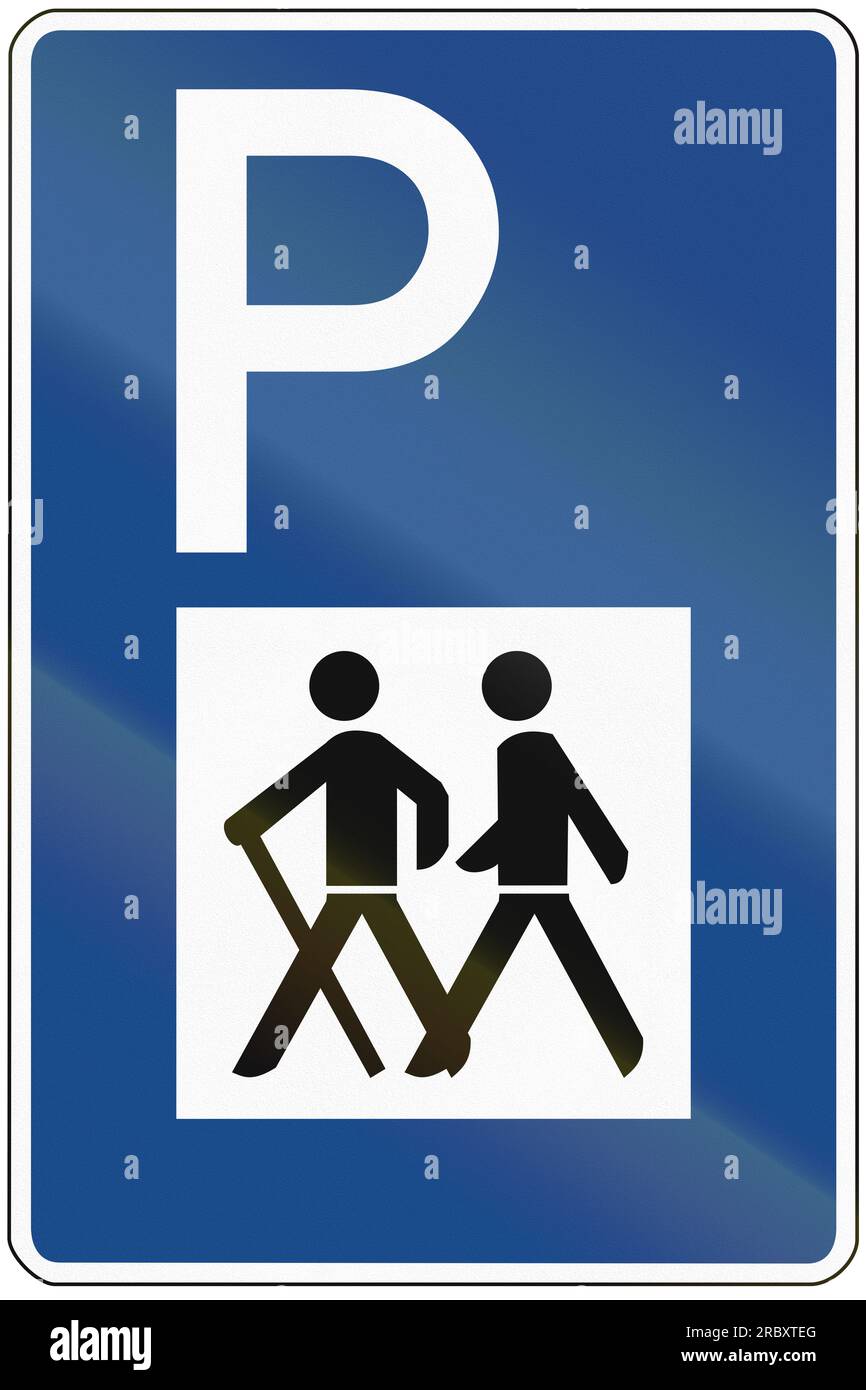 German traffic sign at a parking site for hikers Stock Photo - Alamy