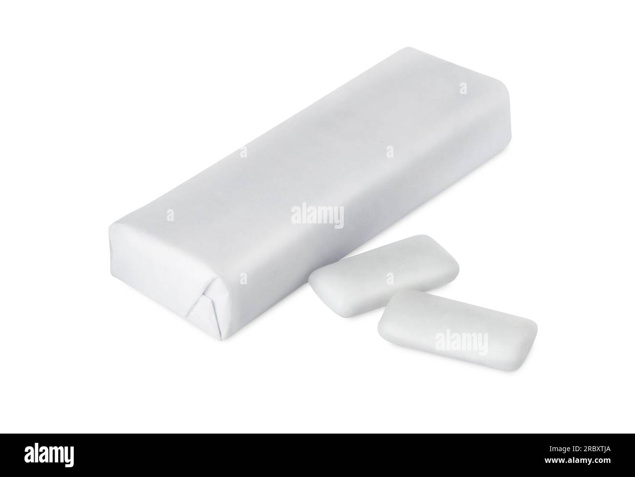 Pack with chewing gums on white background Stock Photo - Alamy