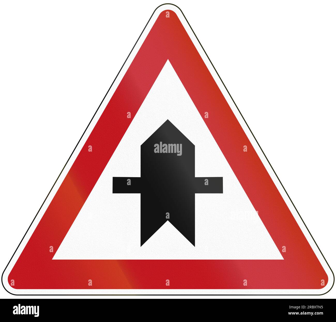 German traffic sign: priority at next intersection Stock Photo - Alamy