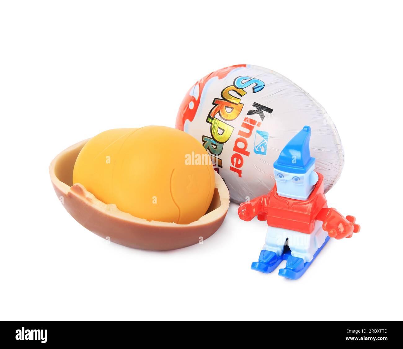 Slynchev Bryag, Bulgaria - May 23, 2023: Kinder Surprise Eggs, plastic ...