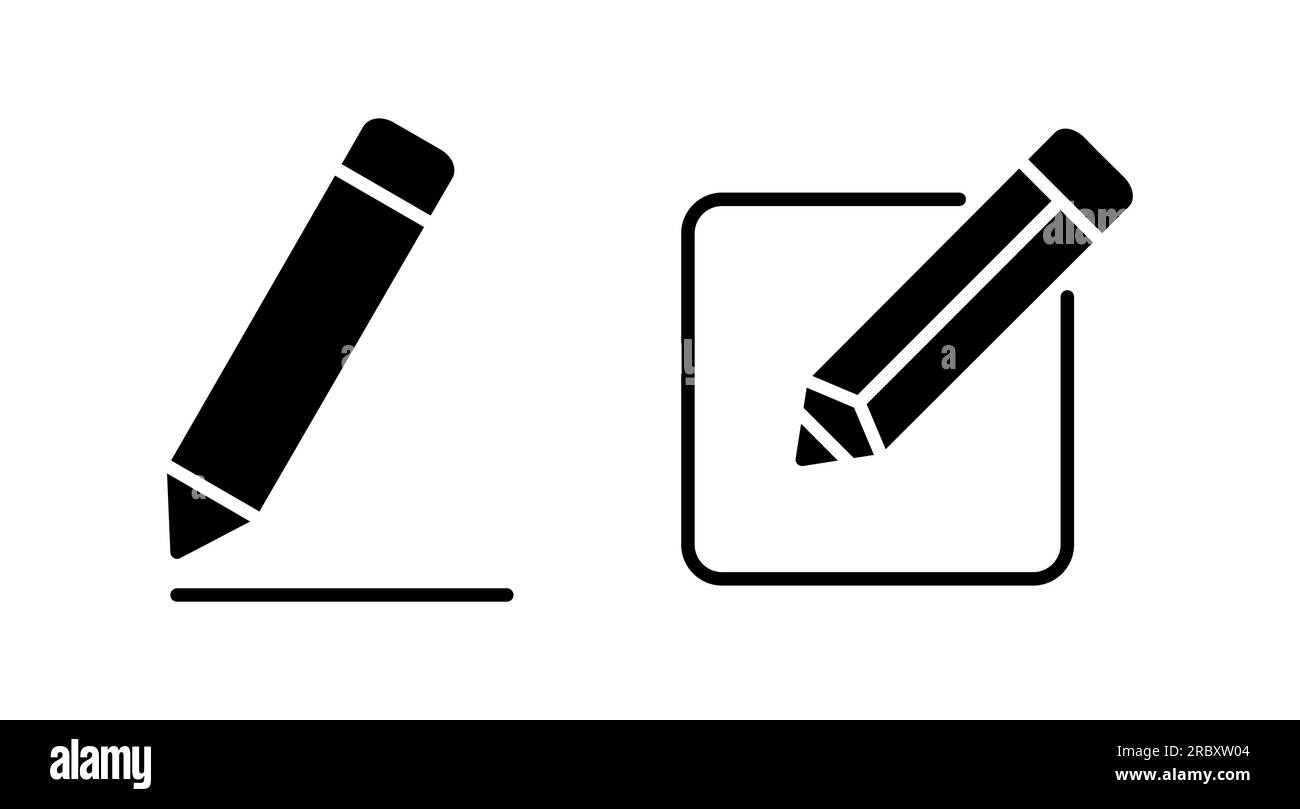 Edit icon vector. edit document sign and symbol. pencil Stock Vector ...