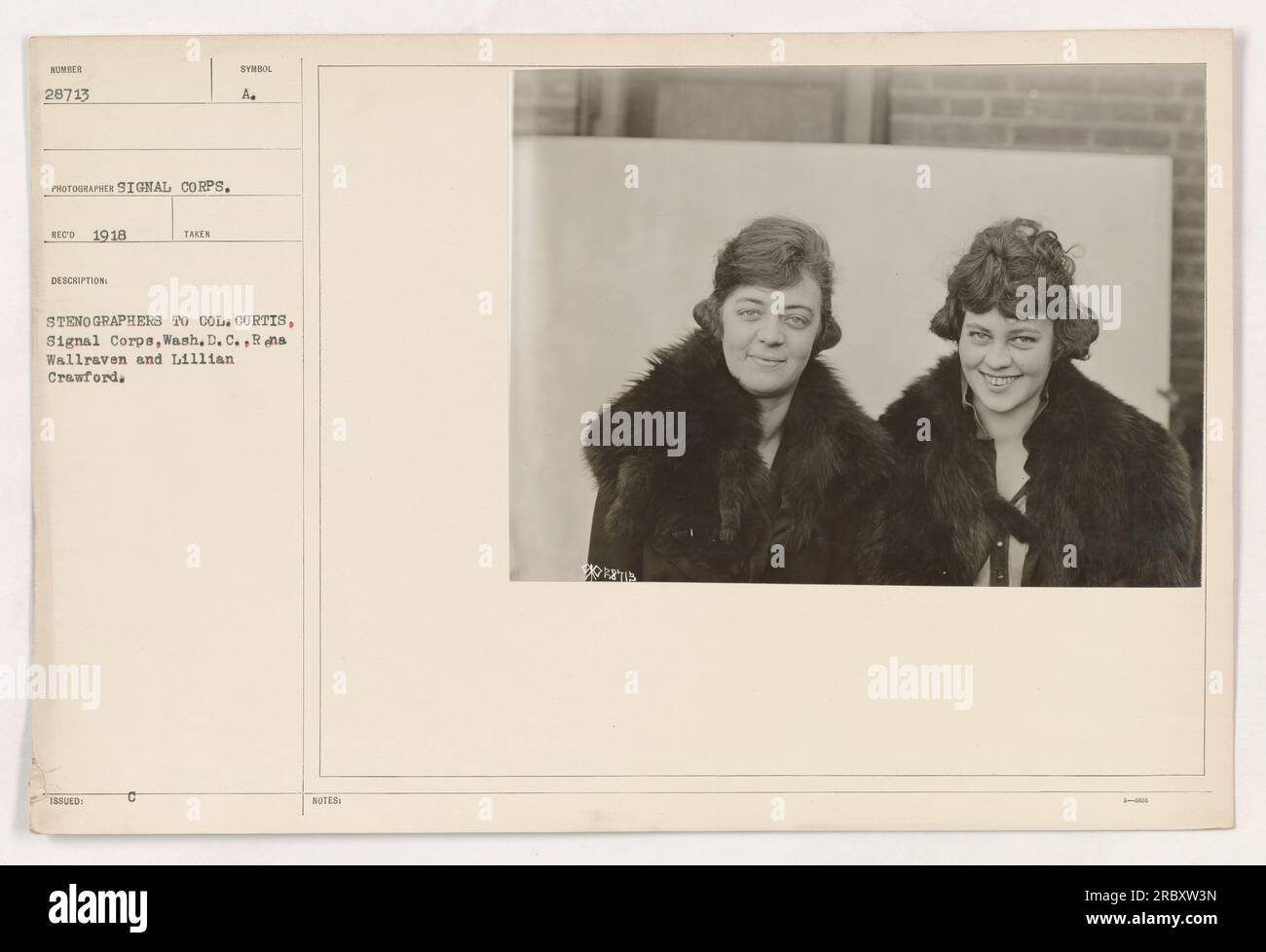 Rena wallraven and lillian crawford in world war i hi-res stock ...