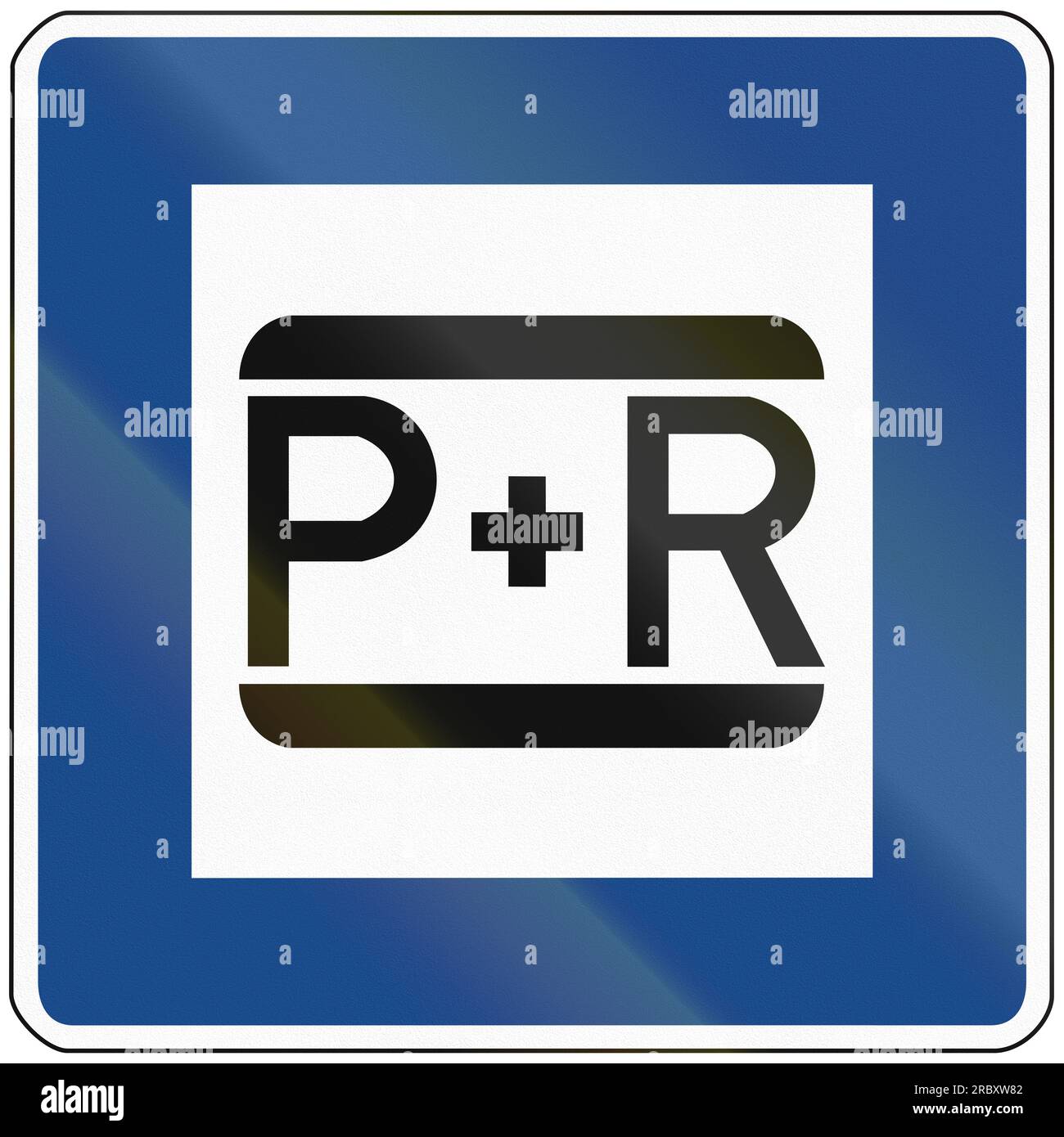 German traffic sign: park and ride Stock Photo - Alamy