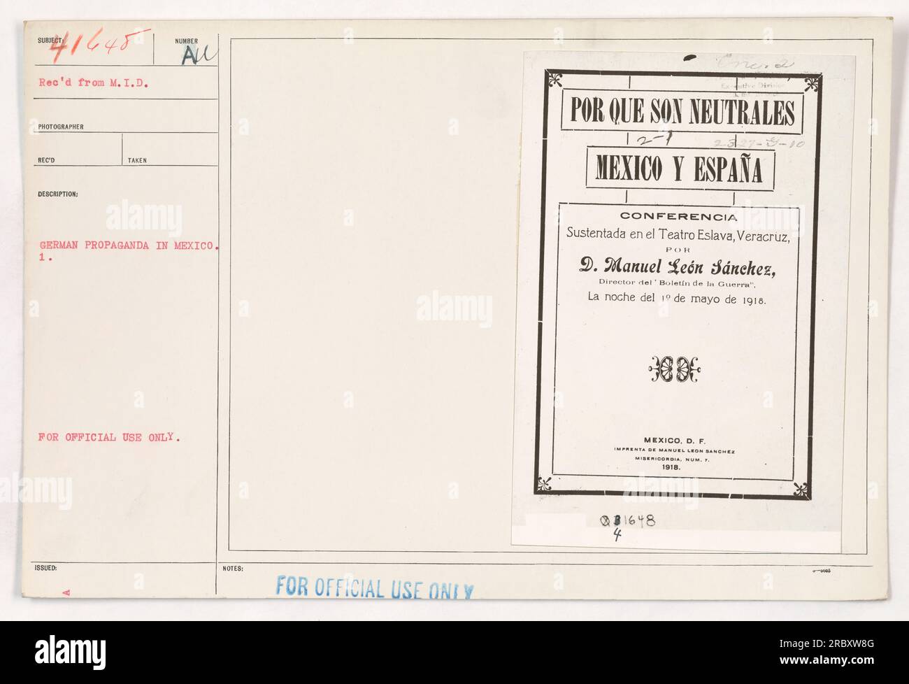 "Image depicting German propaganda in Mexico during World War One. The ...