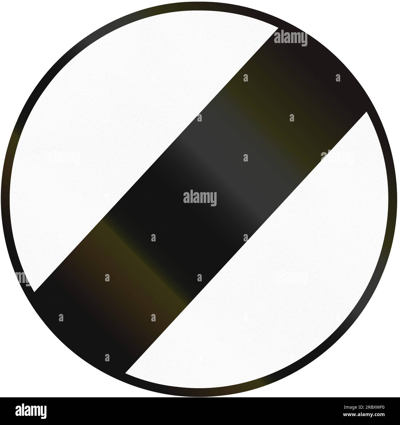 Old design (1956) of a German sign indicating the end of a speed limit ...