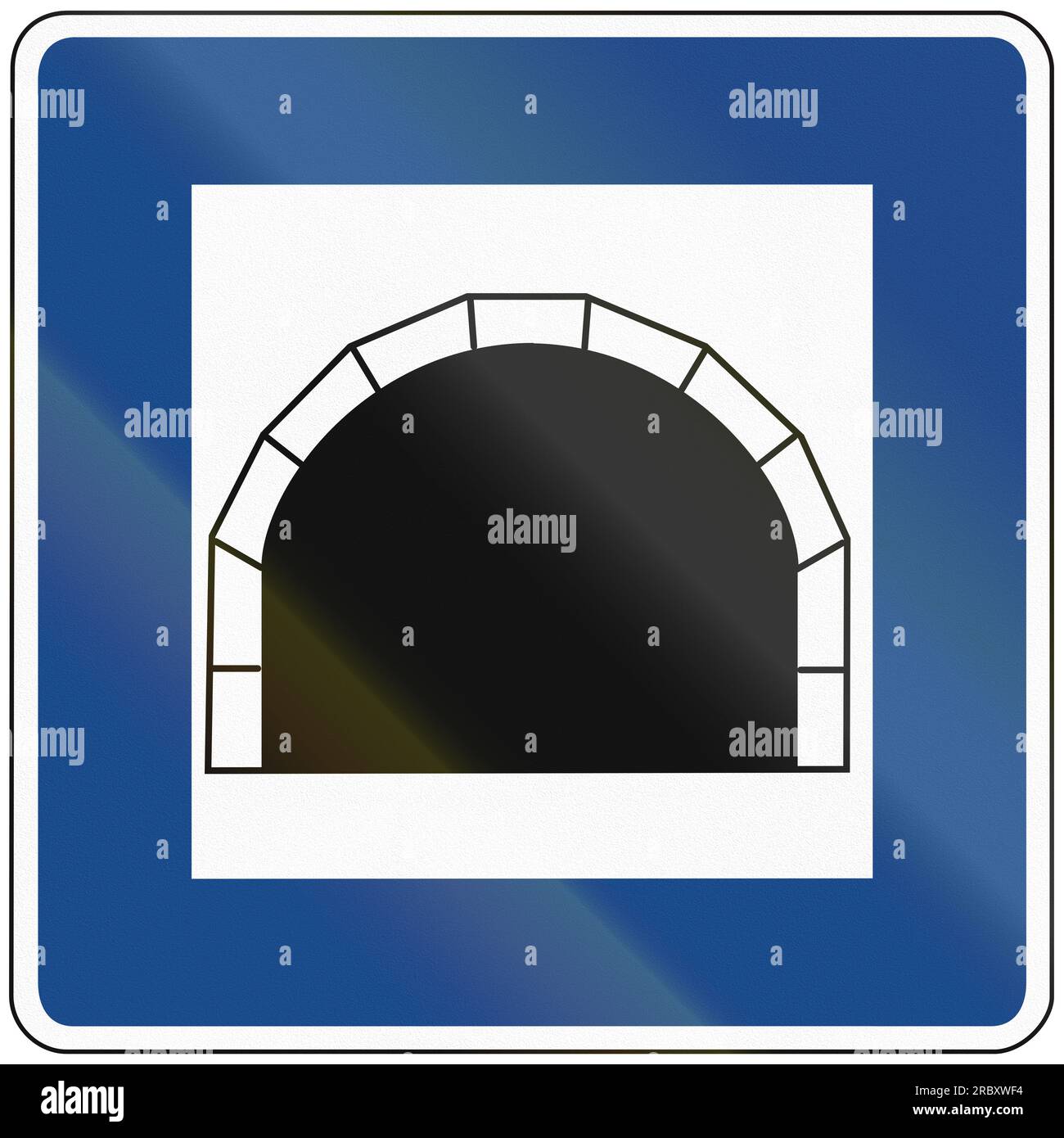Official german traffic sign: tunnel Stock Photo - Alamy