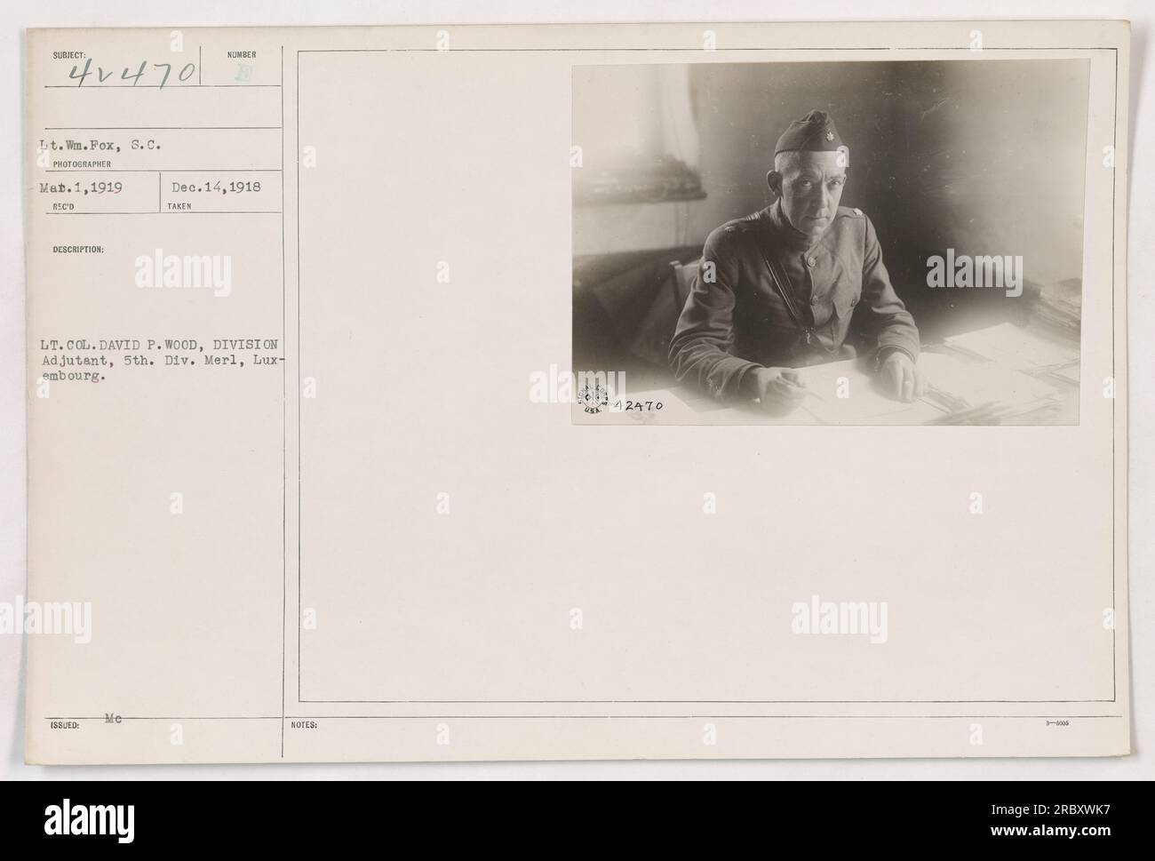 Lieutenant William Fox is pictured with Lieutenant Colonel David P ...