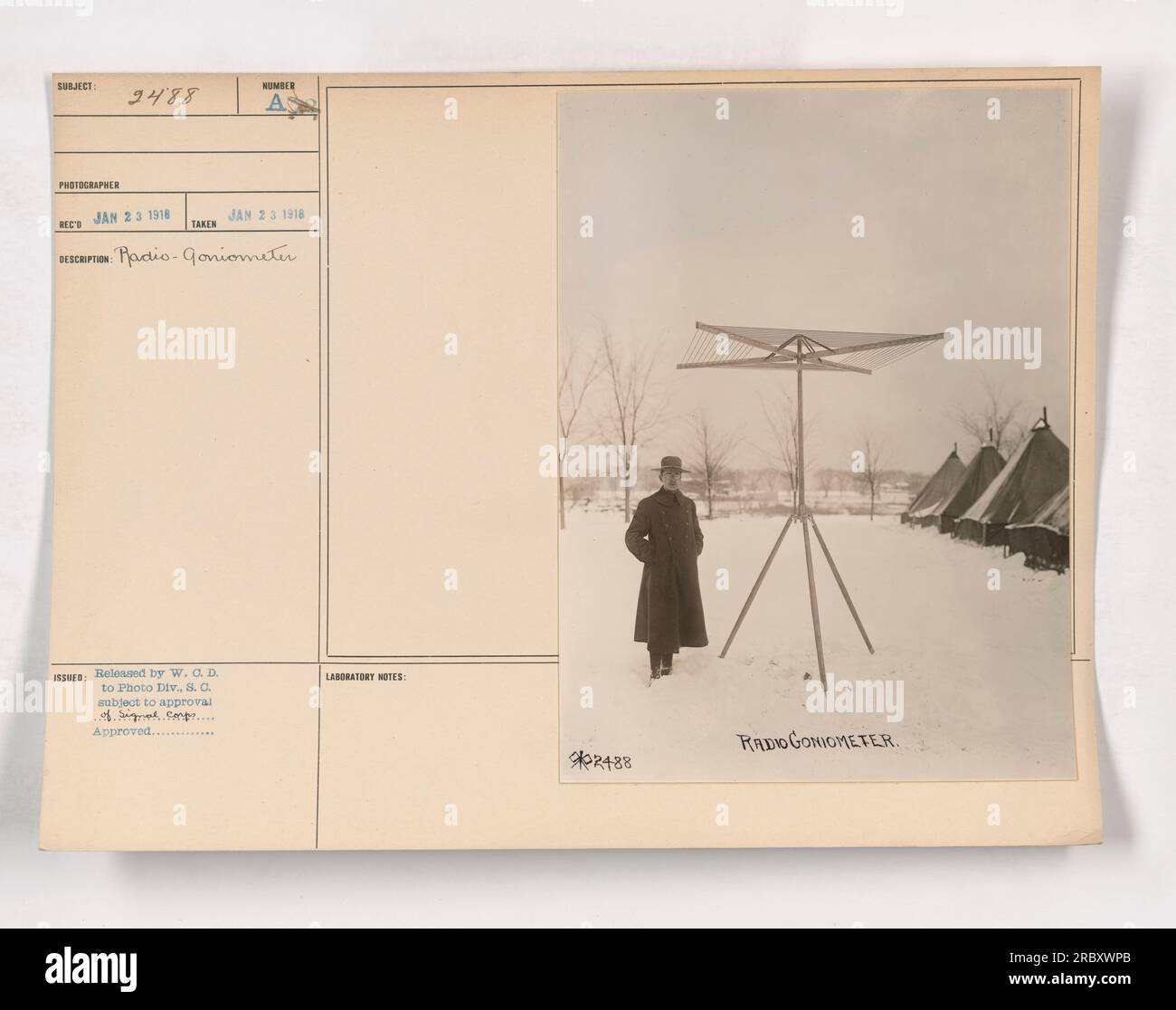 Image showing a radio-goniometer, a device used for radio direction ...