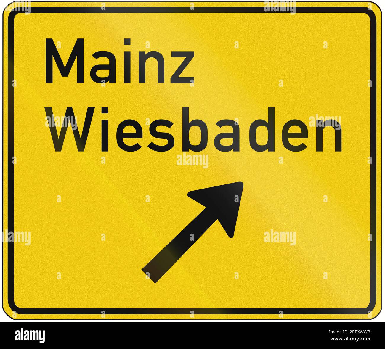 German sign: Exit announcement from a motorway like built street, to ...