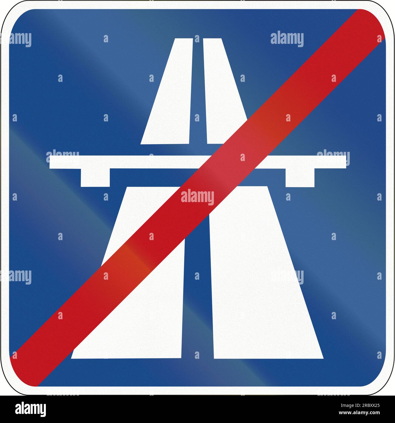 German traffic sign: Beginning of motorway/Autobahn Stock Photo - Alamy