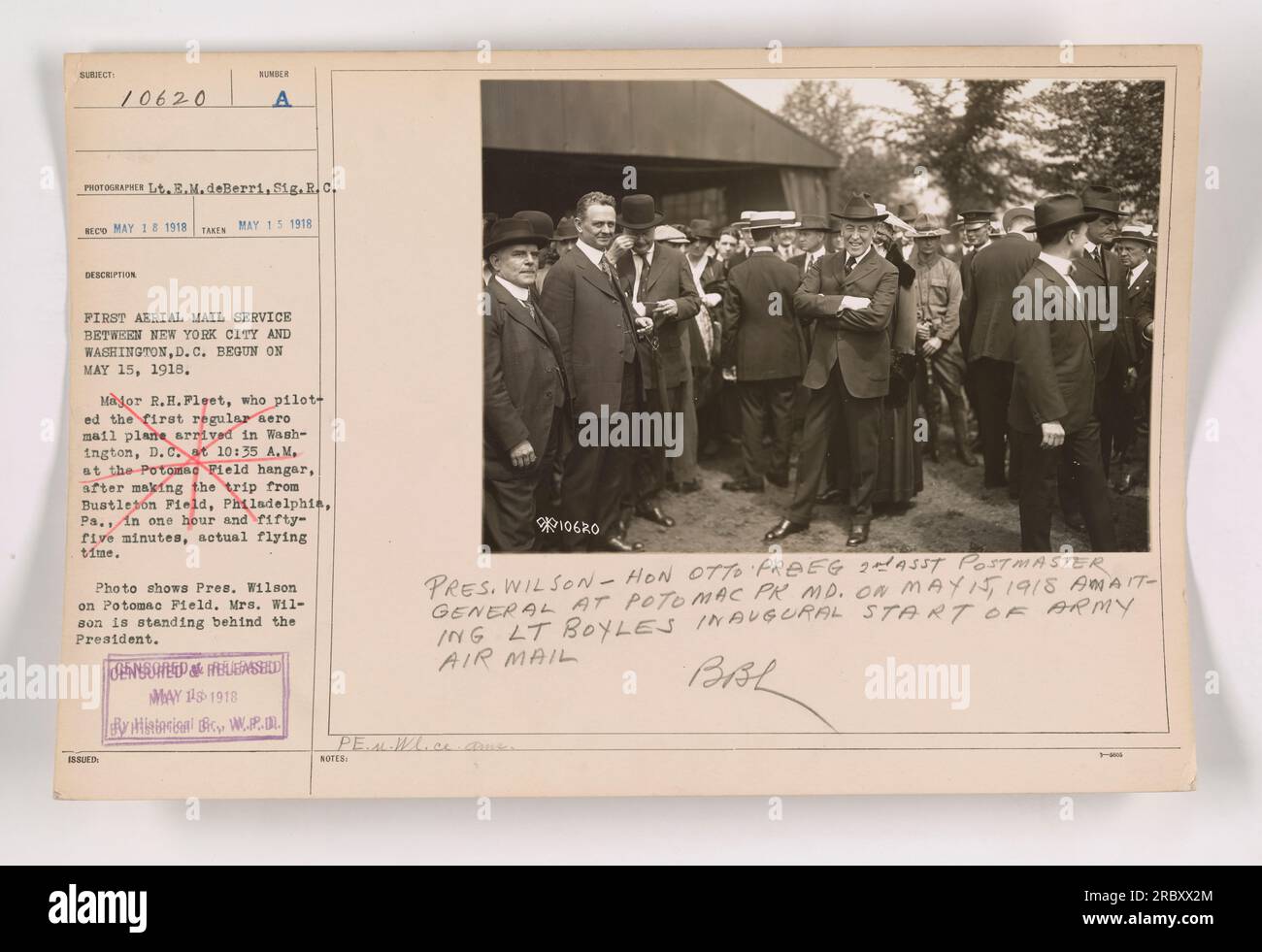 President Wilson and Mrs. Wilson at Potomac Field on May 15, 1918 ...