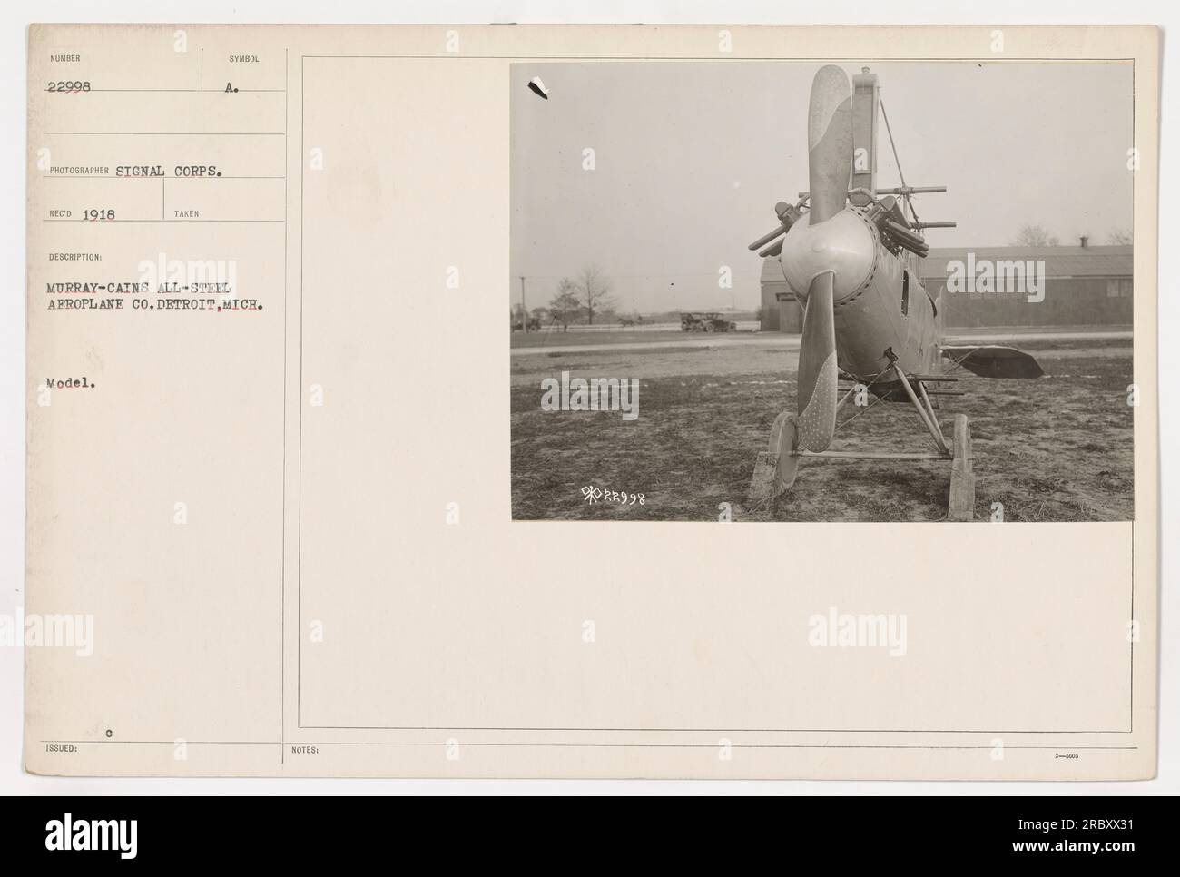 A photograph showing a model of an all-steel airplane from the A ...