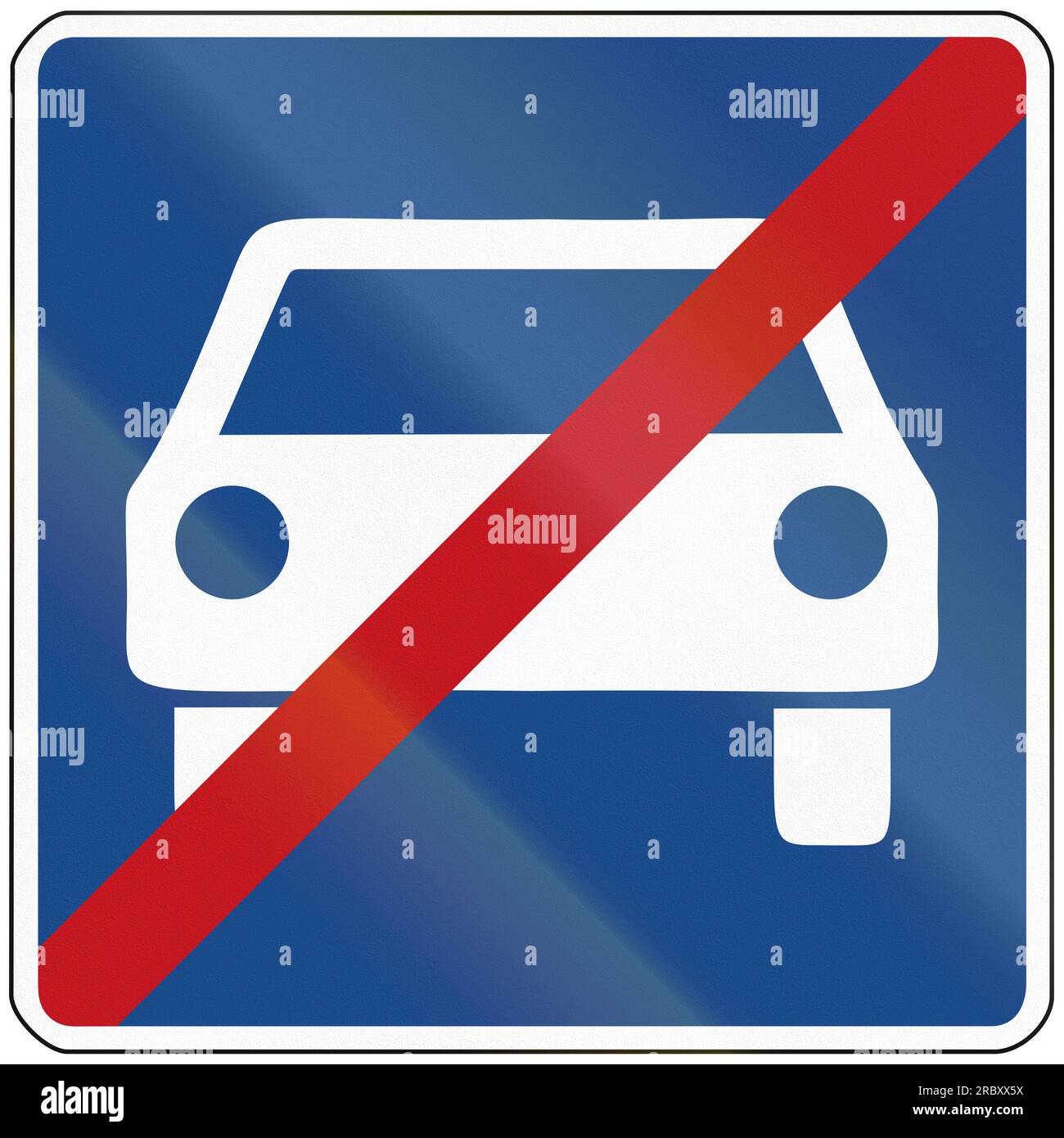 German traffic sign: End of fast traffic highway Stock Photo - Alamy