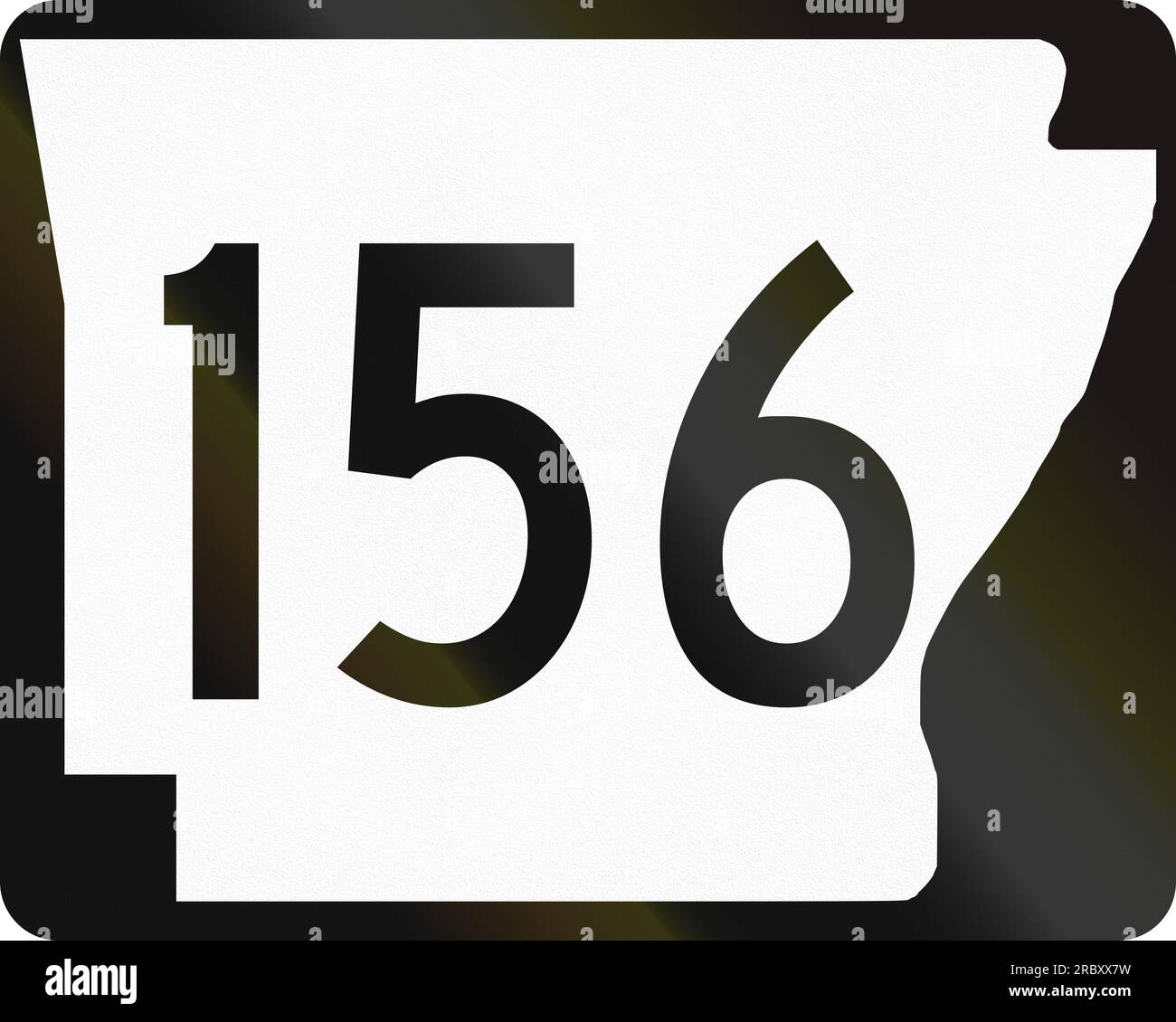 US state highway shield Arkansas. The sign contains a silhouette of the ...