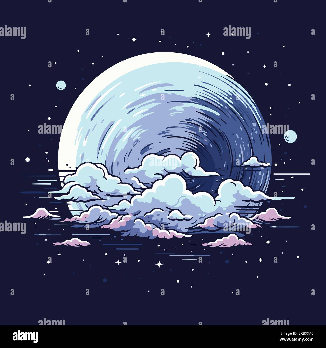 Silver crescent moon star outline hi-res stock photography and images ...