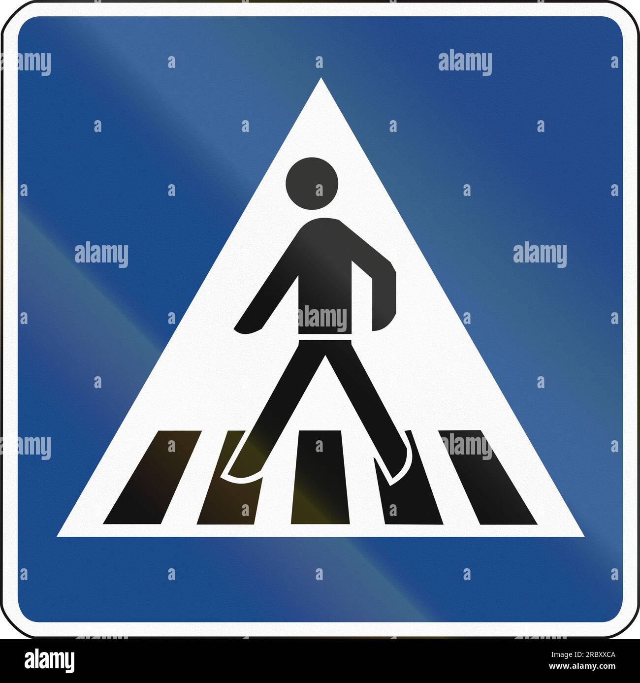 German traffic sign: Pedestrian crossing (give way Stock Photo - Alamy