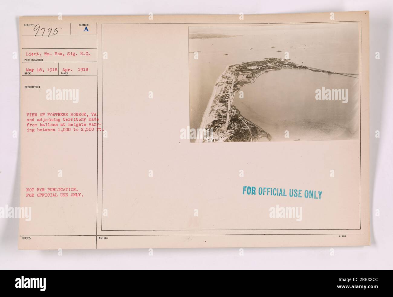 Aerial perspective of fortress monroe hi-res stock photography and ...