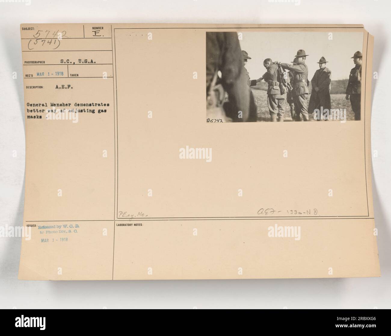 General Meneher of the A.E.F. (American Expeditionary Forces ...