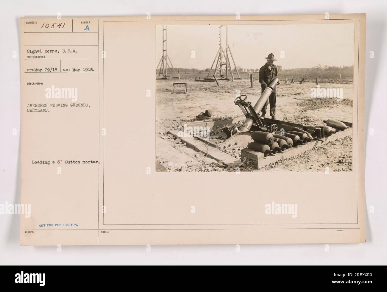 Soldiers at Aberdeen Proving Ground in Maryland, May 1918, are shown ...